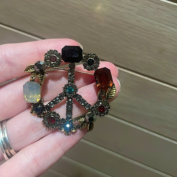 Jewelry | Peace Sign Brooch | Poshmark